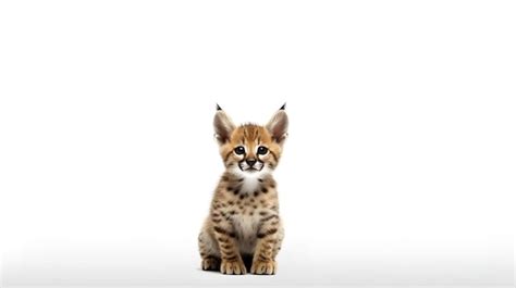 Premium Photo Photo Of A Cute Serval Isolated On White Background