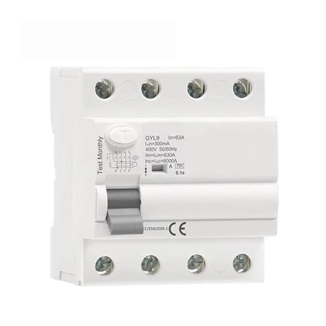 breaker type a magnetic residual current circuit 3p n 40a 63a detect