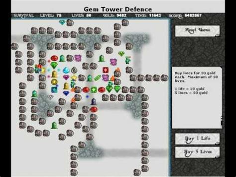 Gem Tower Defense Survival Lvl 75 Youtube