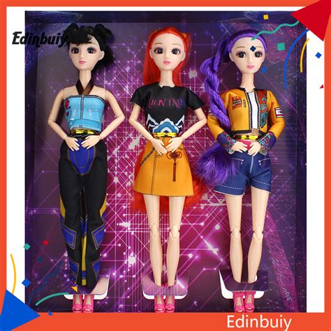 Edi Vinyl Fashion Doll Moveable Joint Doll 3pcs K Pop Articulated Vinyl