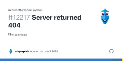Server Returned 404 · Issue 12217 · Microsoftvscode Python · Github