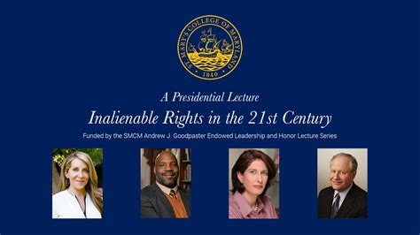 Inalienable Rights In The 21st Century A Distinguished Panel Discussion St Marys College Of
