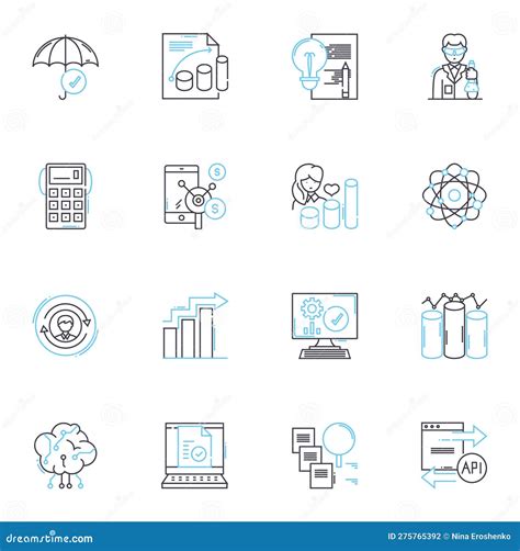 Testing And Experimentation Linear Icons Set Analysis Simulation Verification Prototype
