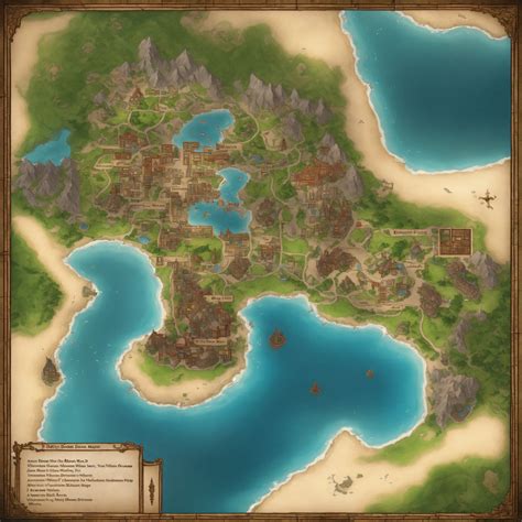 Lexica Dnd City Map With An Ocean On The Right Side Dandd Fantasy