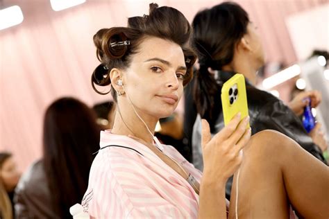 Emily Ratajkowski In The Backstage At Victorias Secret Fashion Show