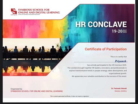 Hrconclave2025 Symbiosis Learningneverstops Hrcommunity