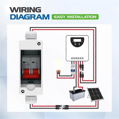 Solar Panel Disconnect Switch 63a Dc 1000v Breaker Box Pv Disconnect