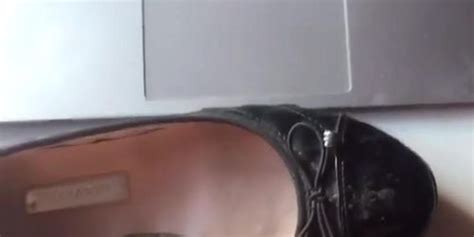 Cum On Roommate Flat Shoes During Watching Sofie Marie Porn Movie