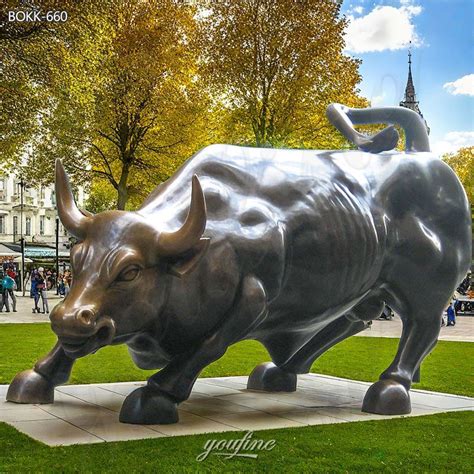 Bronze Charging Bull Statue Replica For Sale Youfine