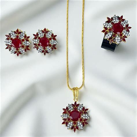 Florence Ruby Set Mornee Jewellery