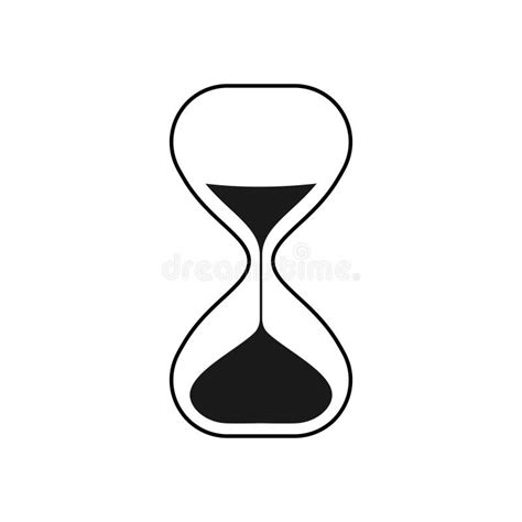 Classic Hourglass Retro Timer With Sand For Time Stock Illustration