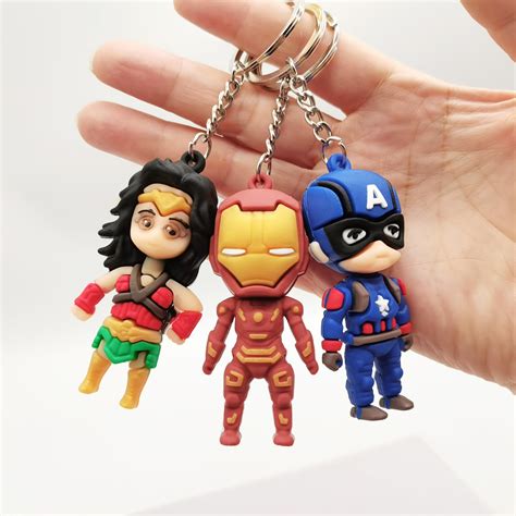 Marvel Keychain Cute Cartoon Key Ring Bag Pendant Deco Free T