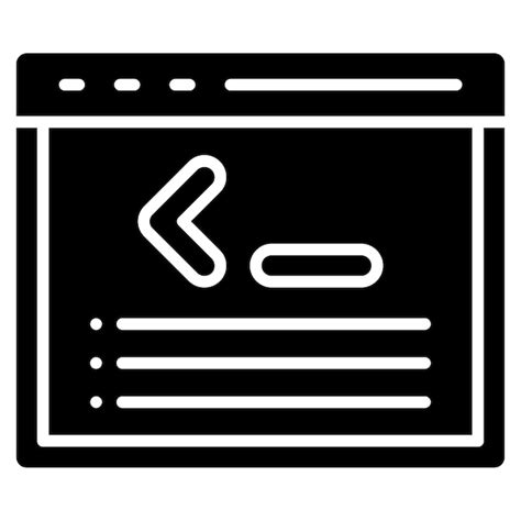 premium vector console command line glyph solid black illustration