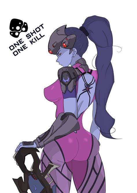 Rule 34 Ass Butt Shot Overwatch Purple Hair Purple Skin Widowmaker 3445183