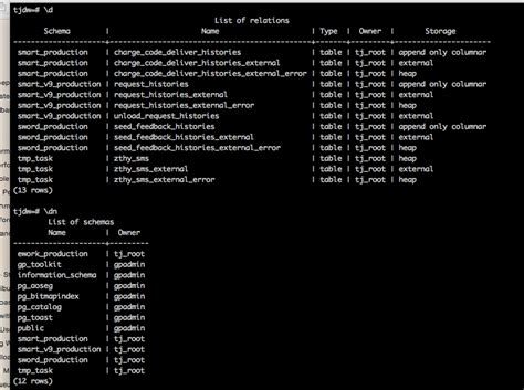 Sql Why Greenplum Can Not Create Same Table Name In Different Schema