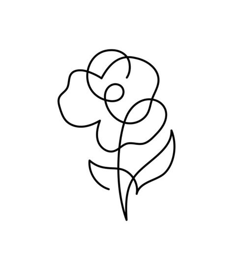 Continuous Line Flower Vector Art Icons And Graphics For Free Download