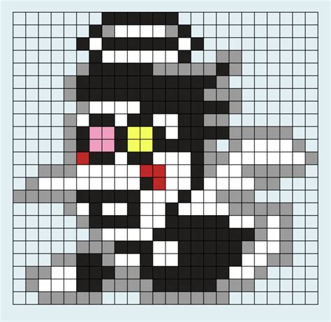 Gaster Pixel Art Grid