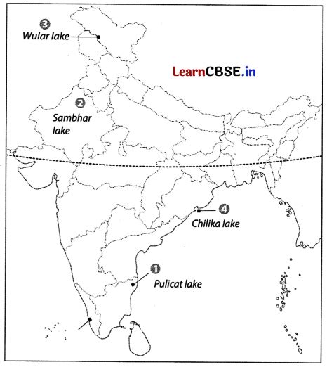 Class 9 Geography Map Work Chapter 3 Drainage Learn Cbse