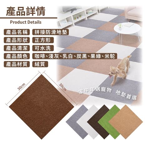地墊 防滑地墊 寵物地墊 30x30cm 地毯 無膠地墊 靜電吸附 重複撕黏 不殘膠 日式居家地墊 多功能地墊 蝦皮購物