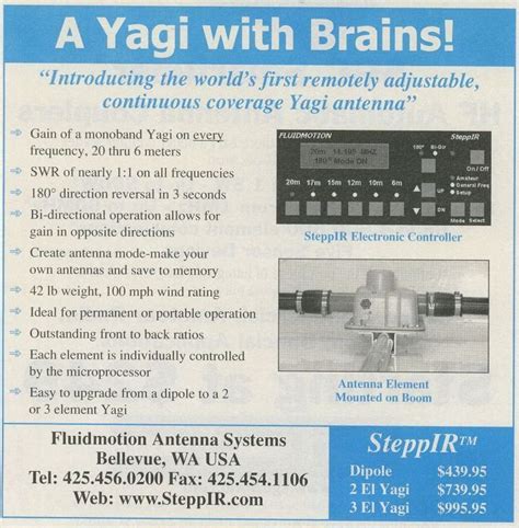 Current And Past Ads Steppir Inc Antennas For Amateur Radio And Industry
