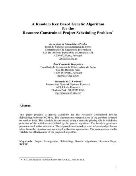 A Random Key Based Genetic Algorithm For The