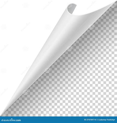 Curled Paper Corner Curve Page Corner Page Edge Curl And Bent Paper