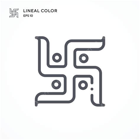 Ilustrasi Vektor Modern Dari Ikon Swastika Konsep Yang Mudah