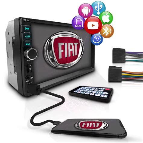 Central Multimídia Universal 2 Din Mp5 Bt Espelhamento Via Usb Fiat Shopee Brasil
