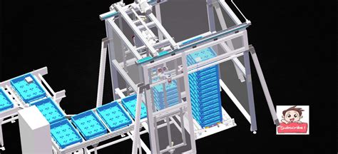 Industrial 3d Model Plastic Tray Stacking Machine Machine World