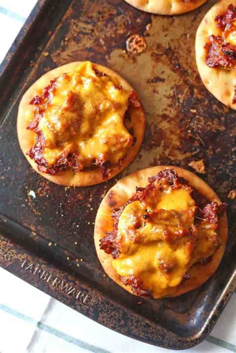 Mini Bbq Pulled Pork Flatbread Pizza Brown Sugar Food Blog