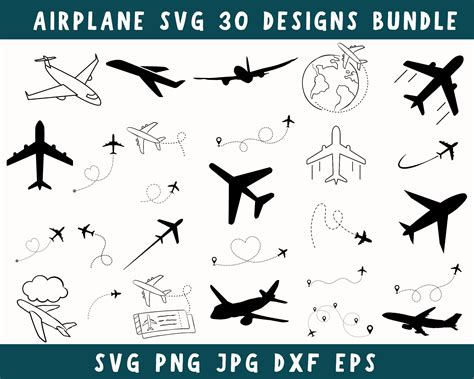 Airplane Svg Airplane Png Airplane Clipart Airplane Cut File