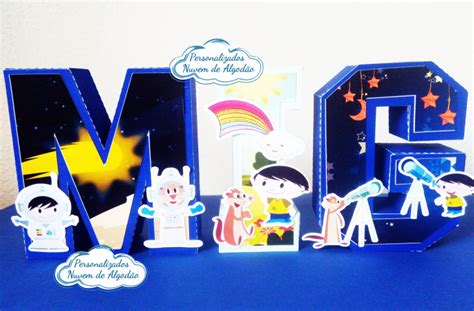 Letra 3d Show Da Luna Astronauta Personalizados Minha Venda