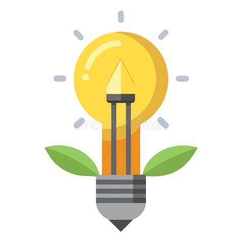 Creative Lightbulb With Leaves Sustainable Energy Ideas And