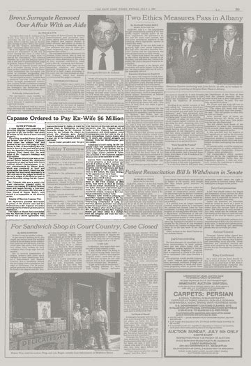 Capasso Ordered To Pay Ex Wife 6 Million The New York Times
