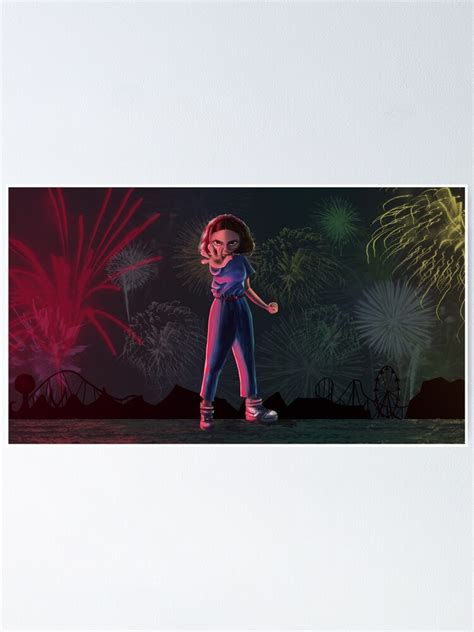 Stranger Things Eleven Fireworks Poster By Spaizy Redbubble