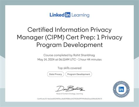 Rohit Shanbhag On Linkedin Certificate Of Completion