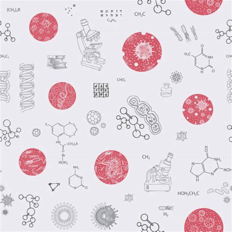 Drawing Of The Biochemistry Wallpaper Illustrations Royalty Free