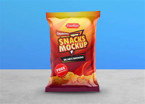 Chips Snack Packaging Bag Mockup Free Package Mockups