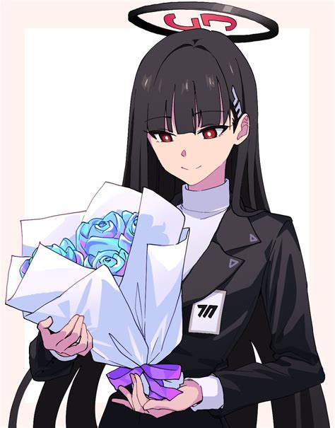The Big Imageboard Tbib 1girl Black Hair Black Halo Blue Archive