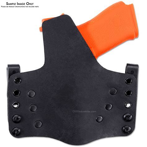 Hybrid Holster Making Kit Wcowhide Leather Backer Kydex® Black Small Rh