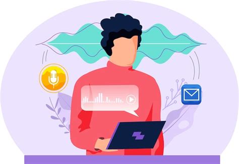 Premium Vector Voice Assistant Software Agent Perform Tasks For User Speaker Recognition Vote