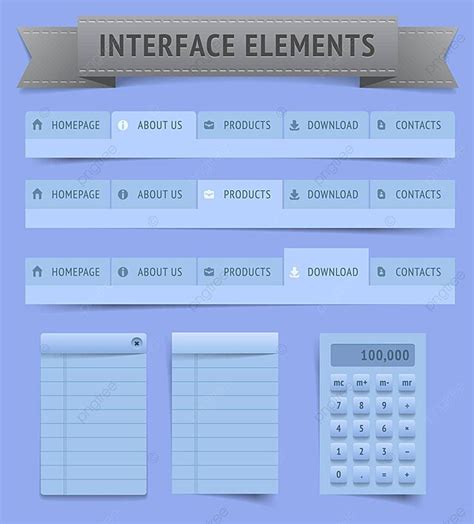 User Interface Elements Software Interface Set Vector Software Interface Set PNG And Vector