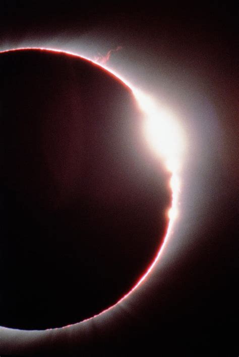 Total Solar Eclipse Showing A Solar Flare Photograph By Dr Fred