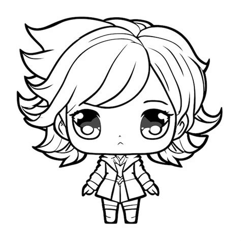 Chibi Expressions Vector Illustration Line Art Premium Ai Generated