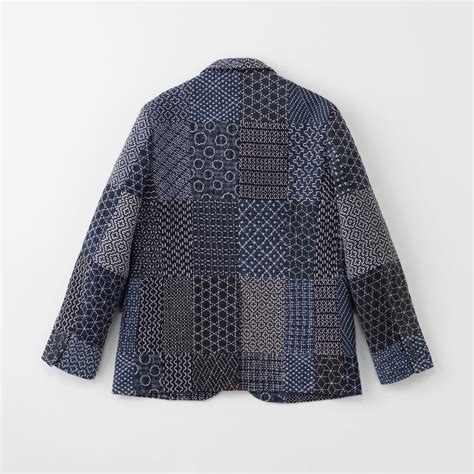 Vintage Hand Sashiko Patchwork Blazer Kuon Tokyo