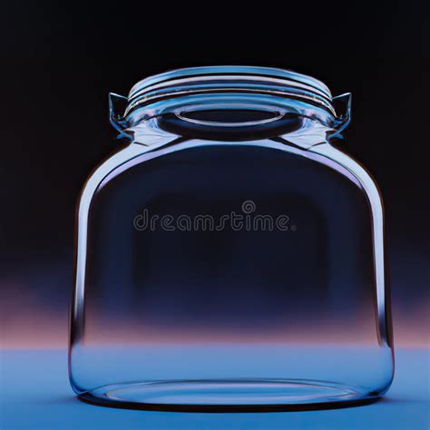 Large Empty Glass Jar Glowing At Night Add Your Own Creatures Or