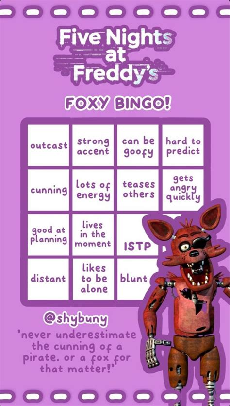 Foxy Bingo Artofit