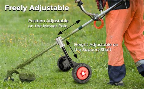 Homaisson Weed Wacker Wheel Adjustable Support Wheels