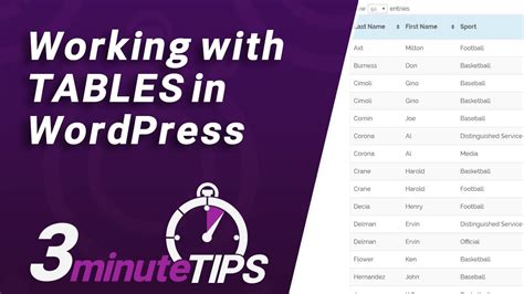 Tables In Wordpress Use A Plugin Or The Wordpress Table Editor