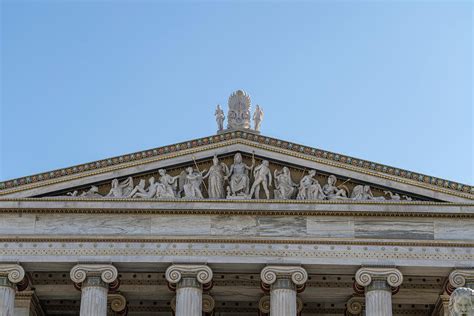 The Pediment Academy Of Athens Photograph By Wayne Moran Fine Art America